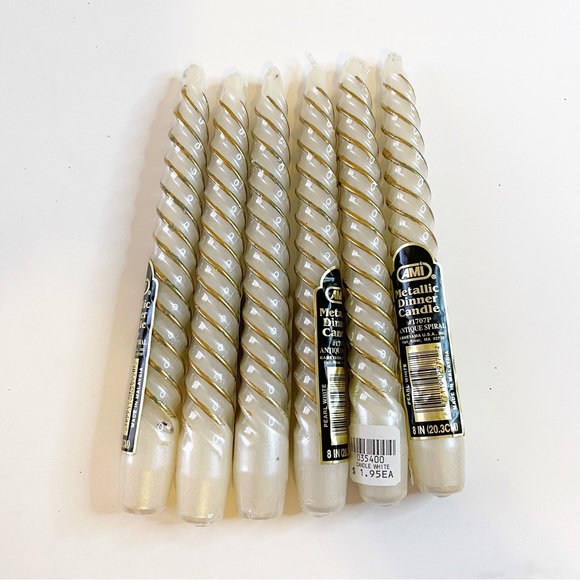 Ami | Accents | Ami Metallic Spiral Taper Candles Set Of 6 | Poshmark
